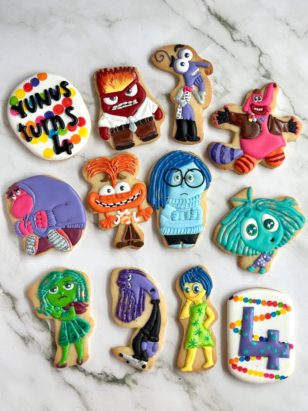 Inside Out Birthday Cookies – Custom Organic Natural Pixar Character ...