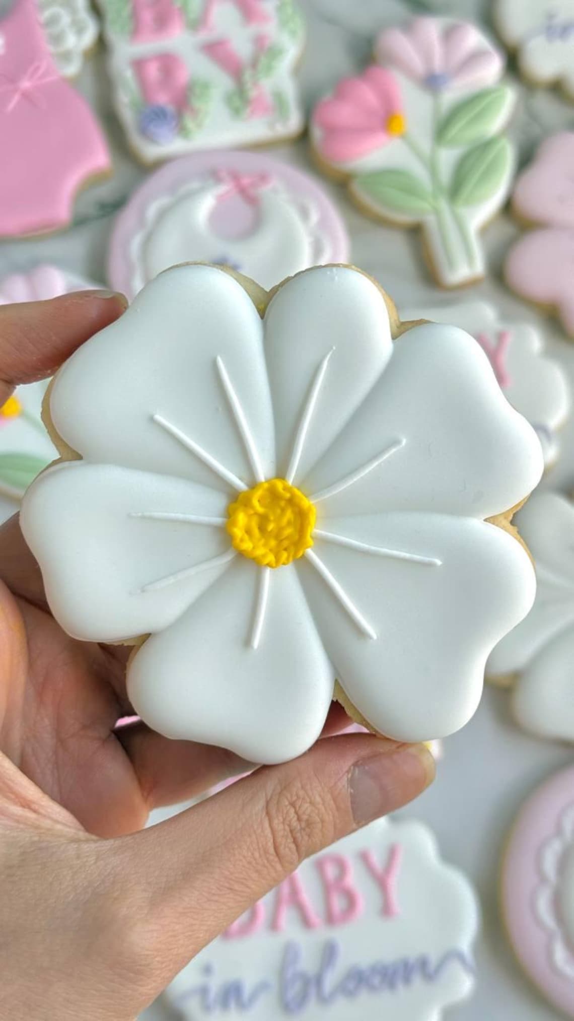 Personalized Baby in Bloom Sugar Cookies - Organic Natural Custom Name ...