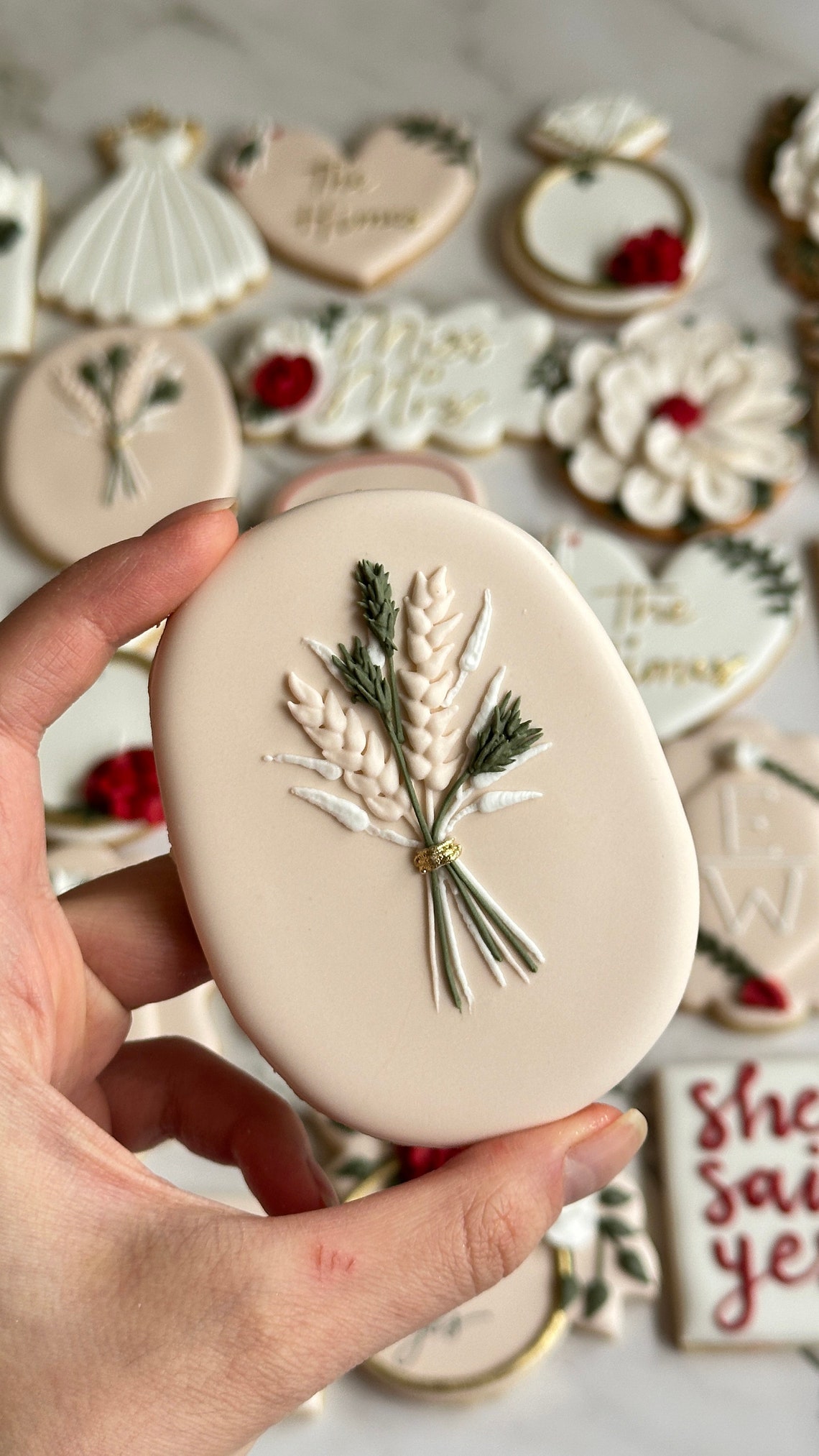 Red Rose Sugar Cookies – Handmade Organic Royal Icing Cookies for ...