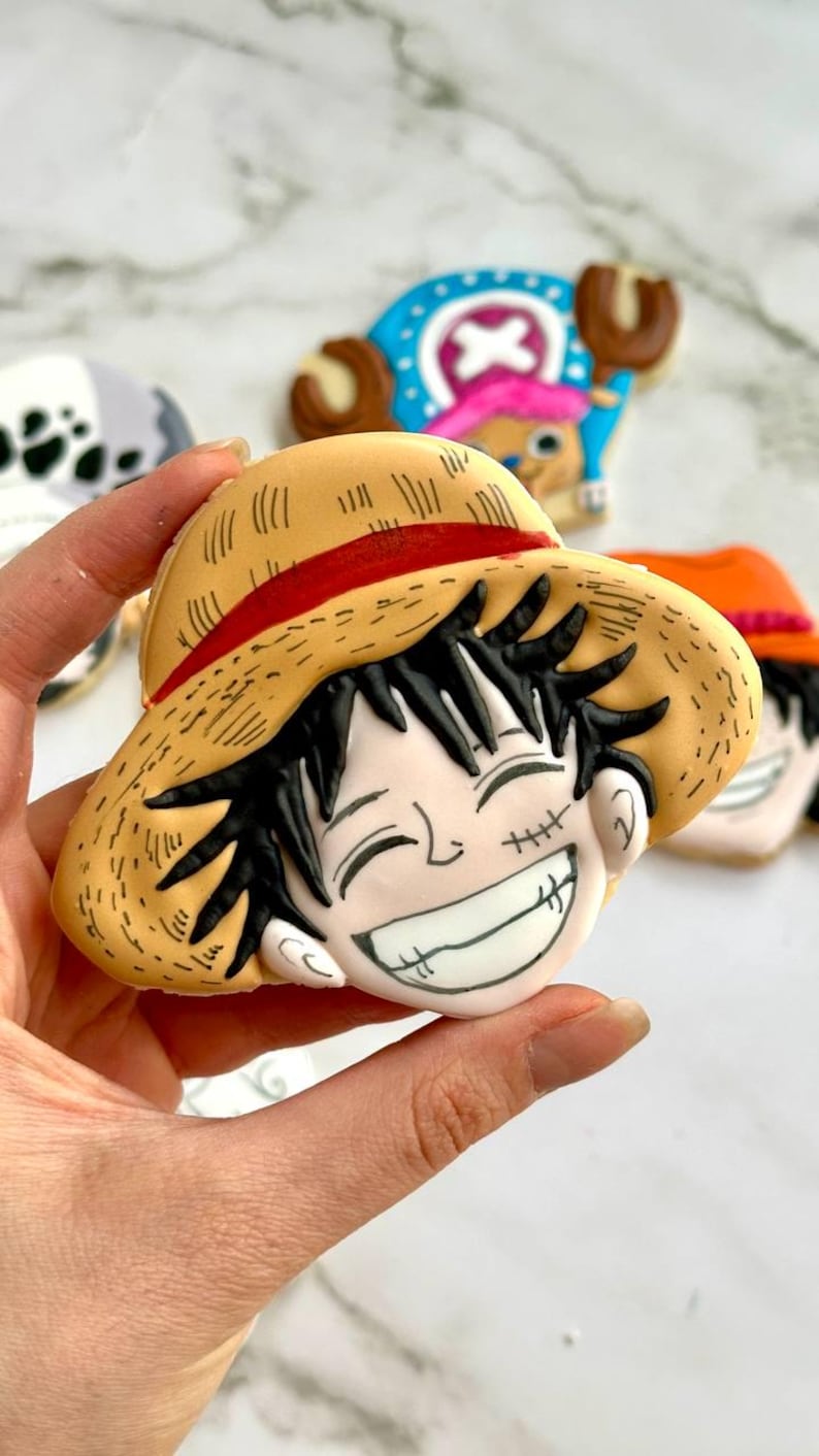 Custom One Piece Cookies – Anime Sugar Cookies With Name & Age ...
