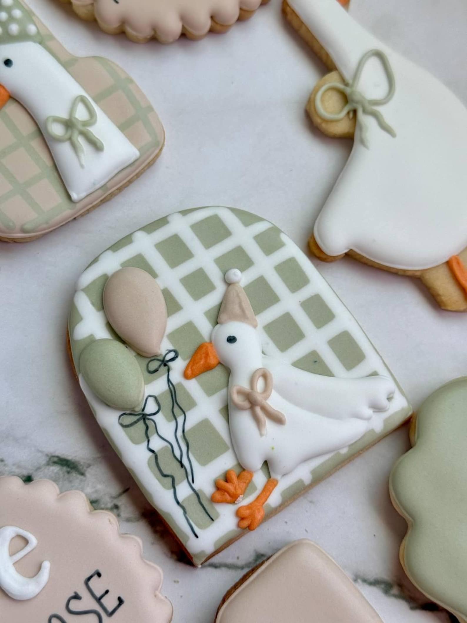 One 1 Silly Goose Birthday / Baby Shower Cookies Neutral Boy and Girl ...