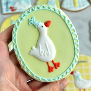 One Silly Goose Baby Shower Birthday Cookies Vibrant Summer Handmade ...