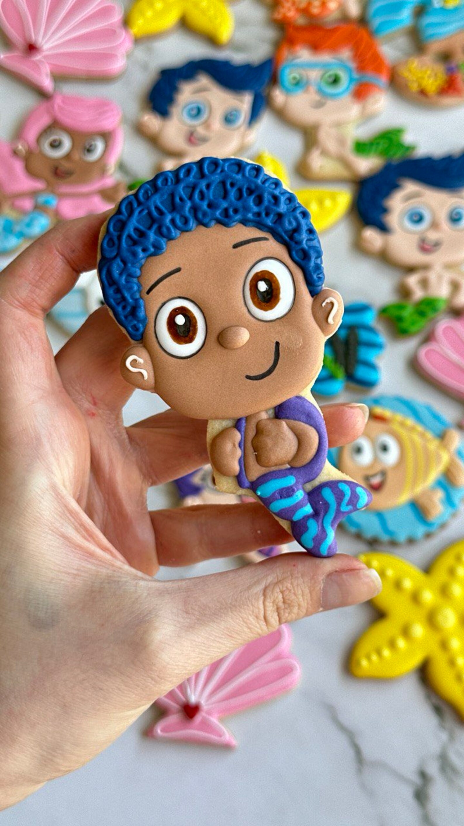Bubble Guppies Sweet Organic Royal Icing Cookies Cartoon for Kids Set ...