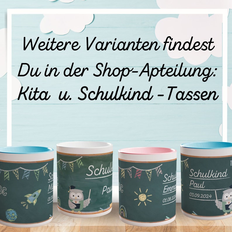 Einschulung Tasse Personalisiert , Einschulung Geschenk Tasse, Schulkind 2024 Schulanfang, Tafel ...