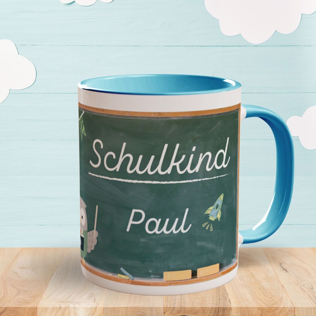 Einschulung Tasse Personalisiert , Einschulung Geschenk Tasse, Schulkind 2024 Schulanfang, Tafel ...