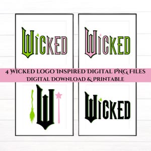Wicked Logo PNG Files: Musical Wall Art Prints (digital Download) - Etsy