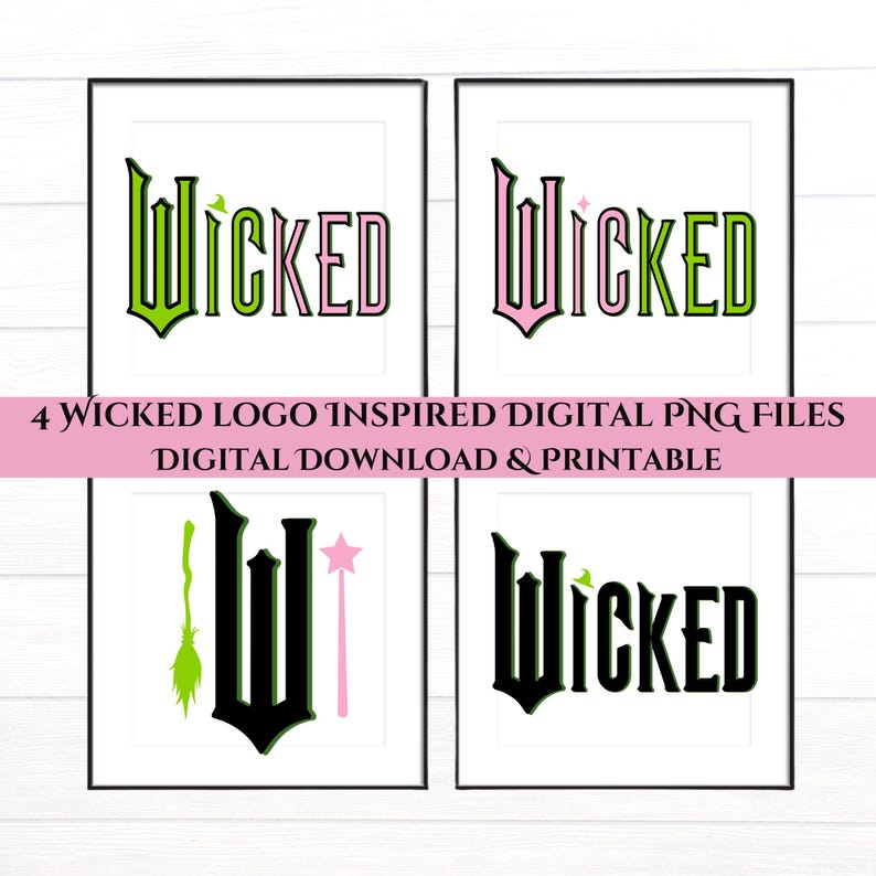 Wicked Logo PNG Files: Musical Wall Art Prints (digital Download) - Etsy