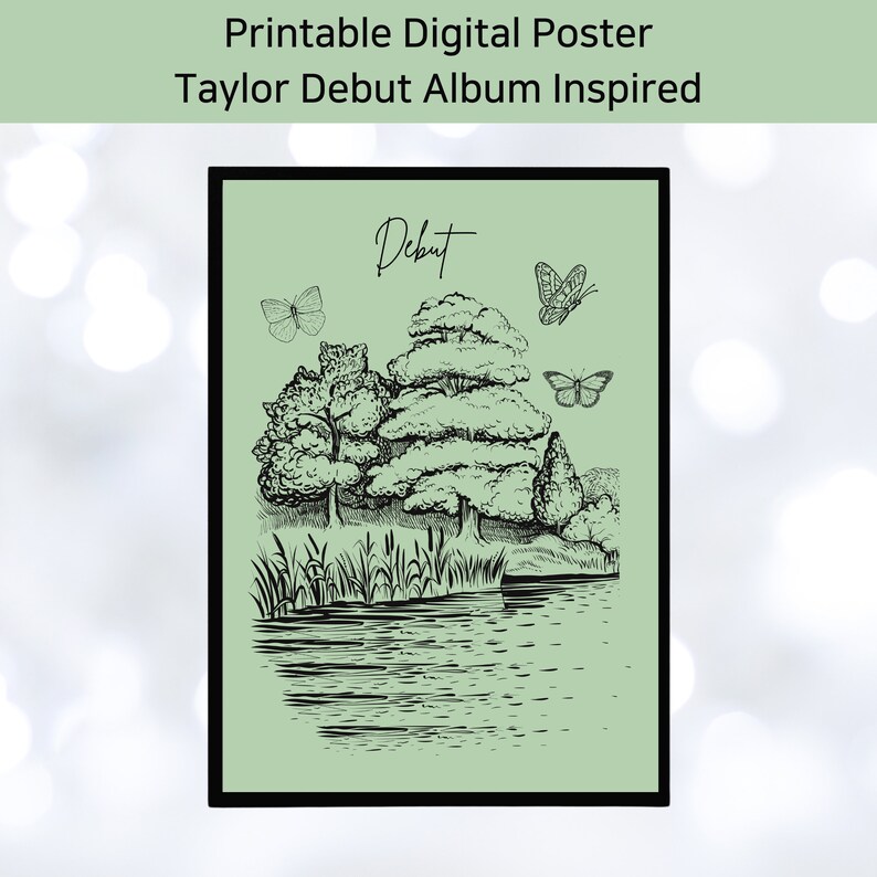 Taylor Debut Album Inspired Printable DIGITAL Poster, Wall Decor, Wall ...