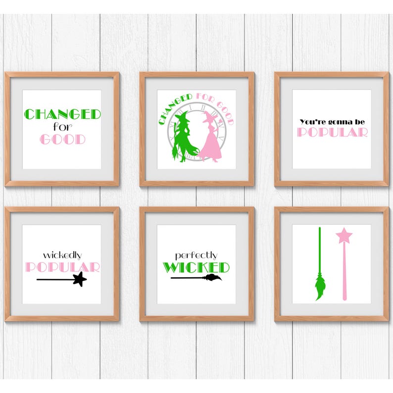 Wicked Broadway PNG Files: Elphaba, Glinda Art (digital Download) - Etsy