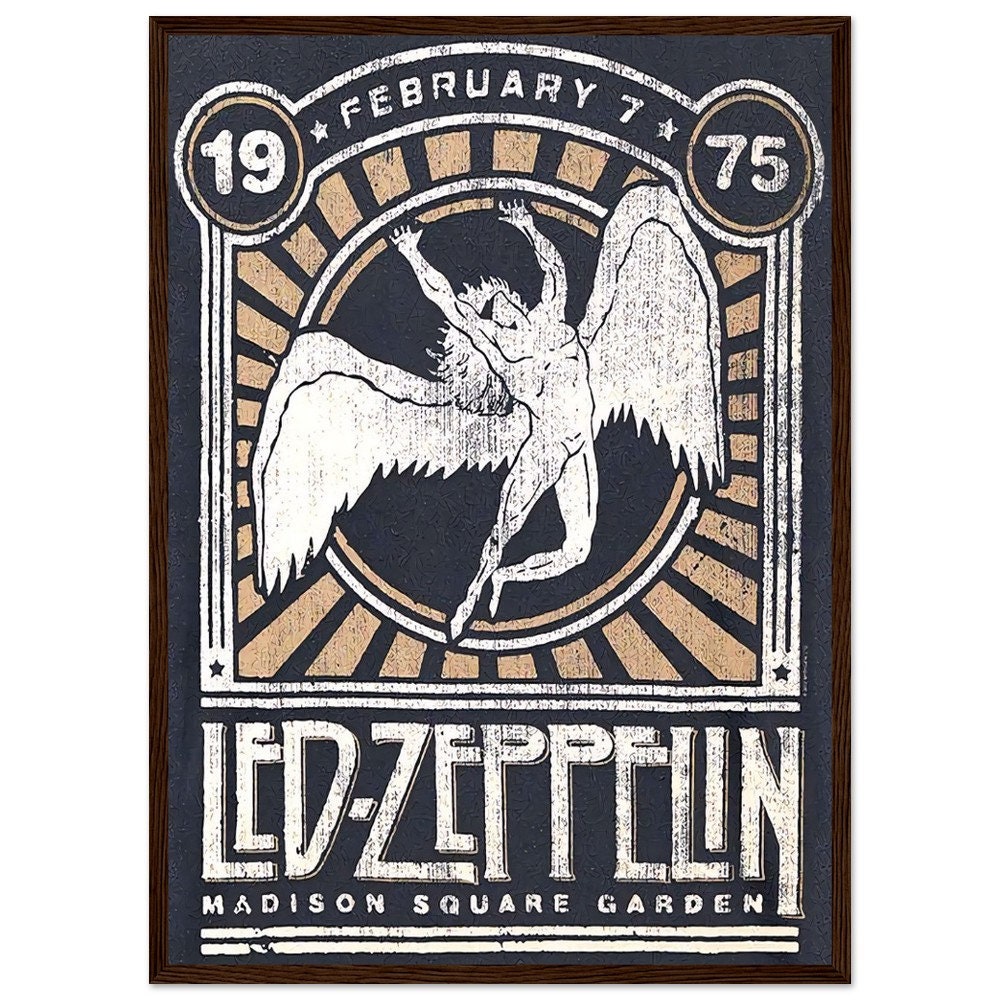 Led Zeppelin Reprint Poster on Premium Matte Paper, Wooden Framed - Etsy