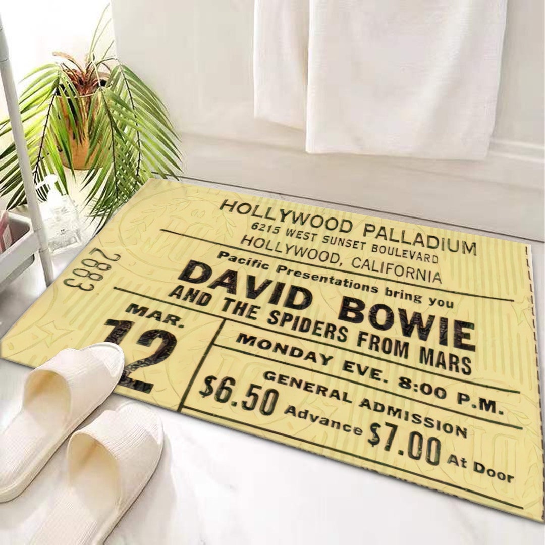 Vintage David Bowie Concert Ticket Door Mat - Etsy UK