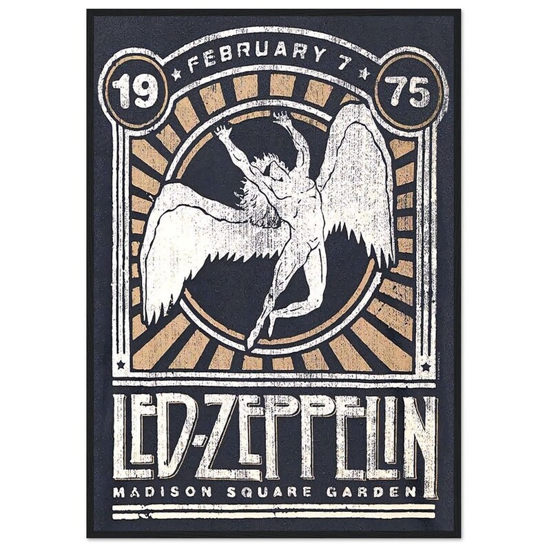 Led Zeppelin Reprint Poster on Premium Matte Paper, Wooden Framed - Etsy