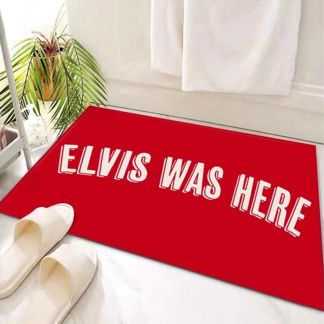 Elvis Was Here, Door Mat more Designs on Www.posterify.eu - Etsy