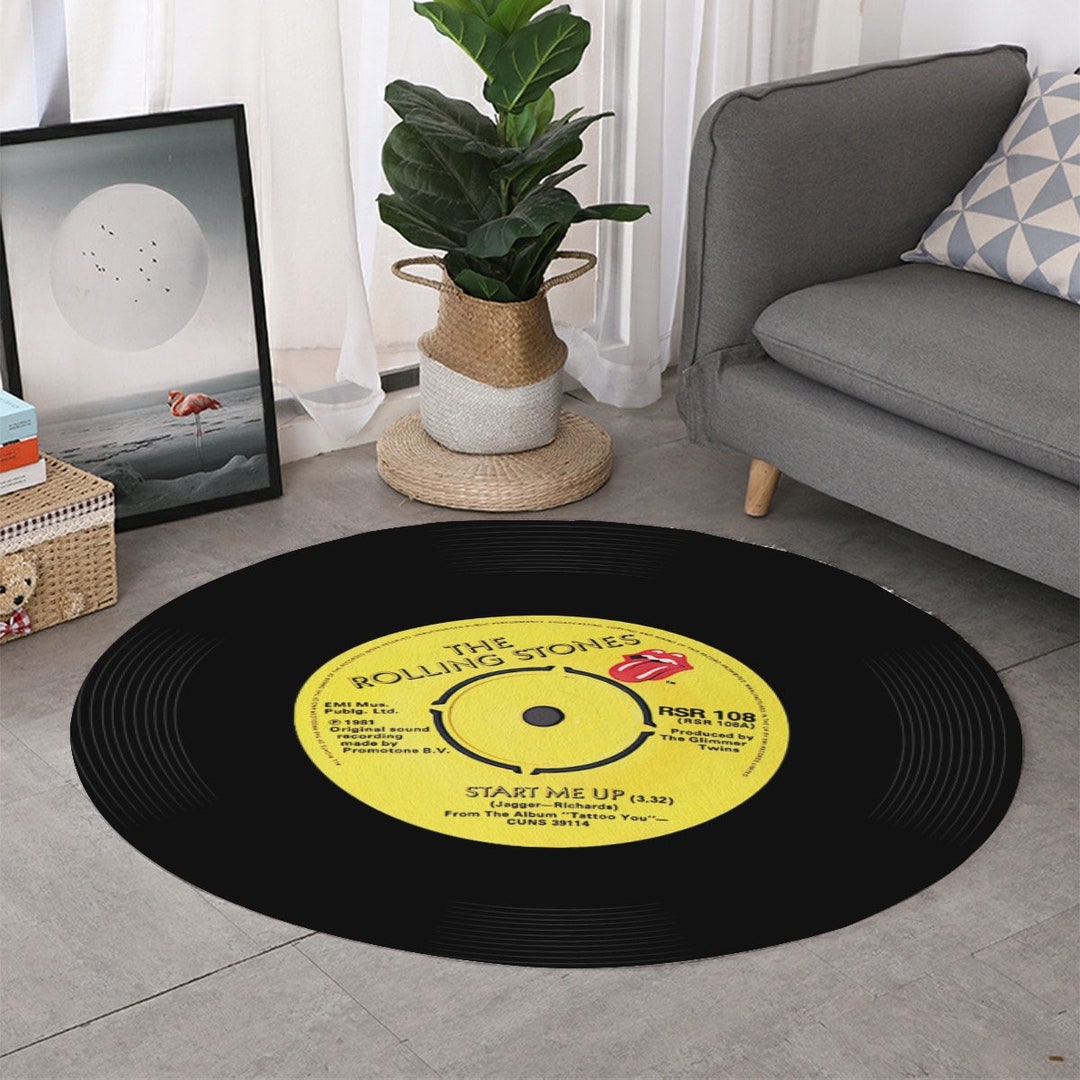 Rolling Stones Vinyl Record Rug, Start Me Up. - Etsy