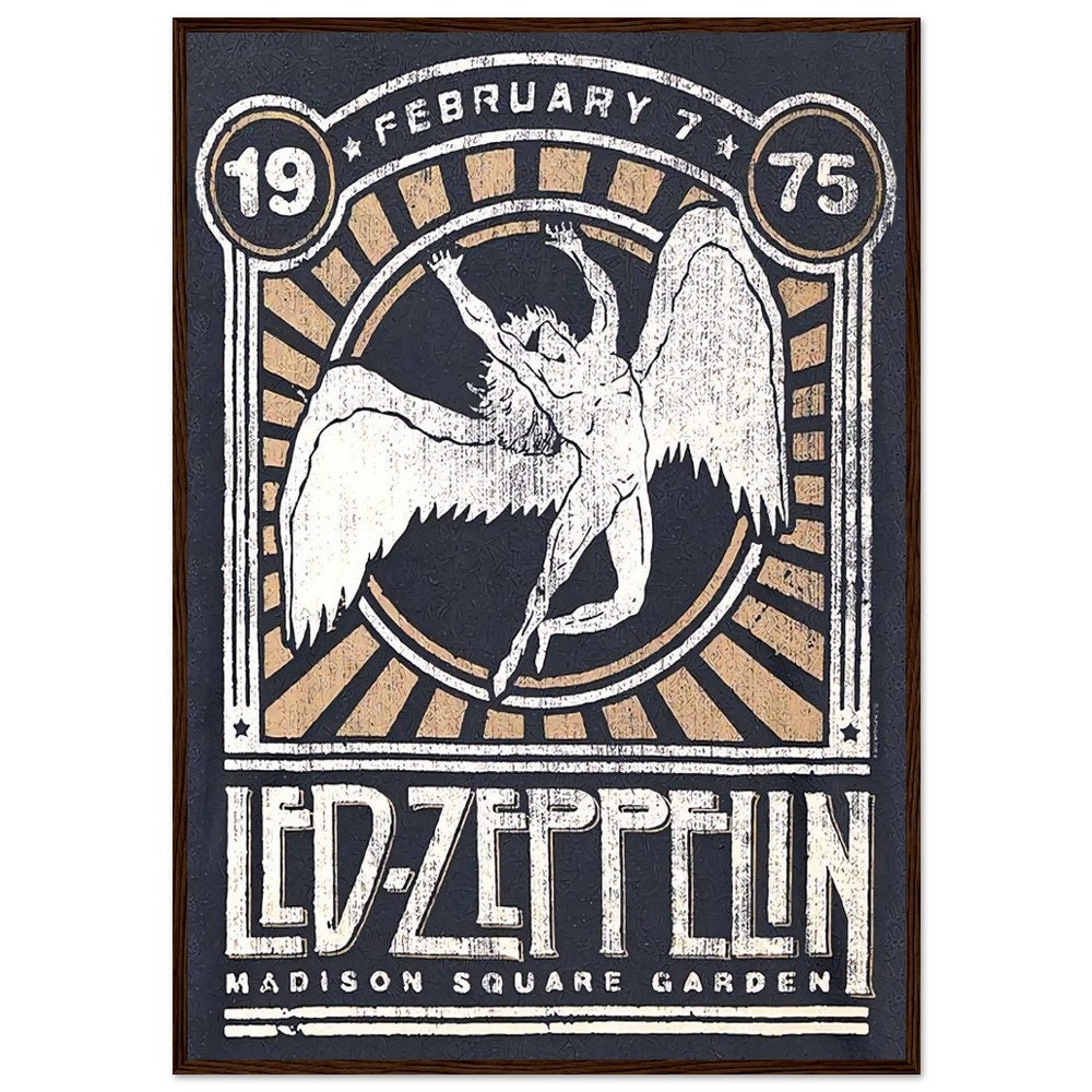 Led Zeppelin Reprint Poster on Premium Matte Paper, Wooden Framed - Etsy