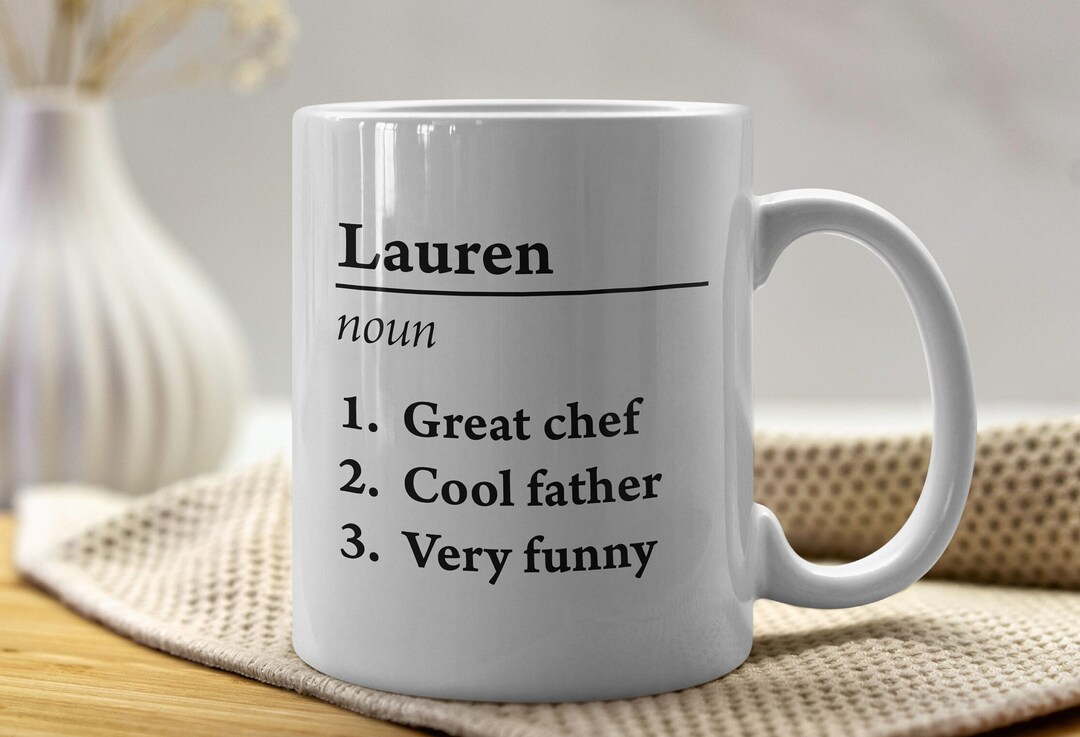 Personalized Name Definition Mug, Custom 11oz Coffee Cup - Etsy