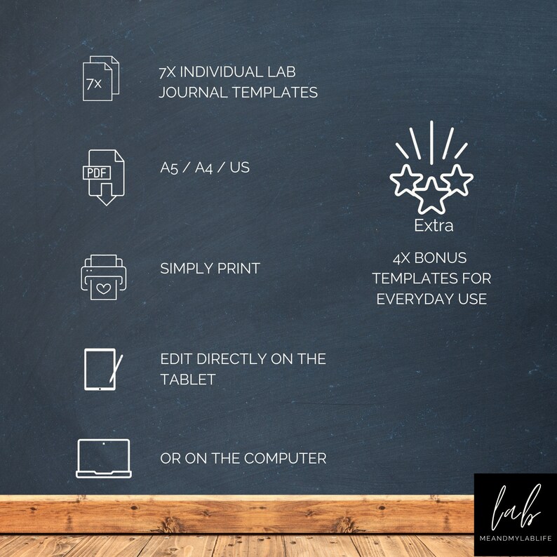 Lab Notebook Digital Lab Journal Grid Paper Template for Experiments ...
