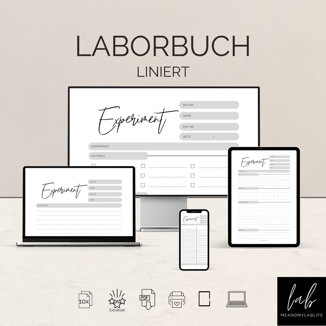 Laboratory Work Made Easy Digital Laboratory Planning - Etsy