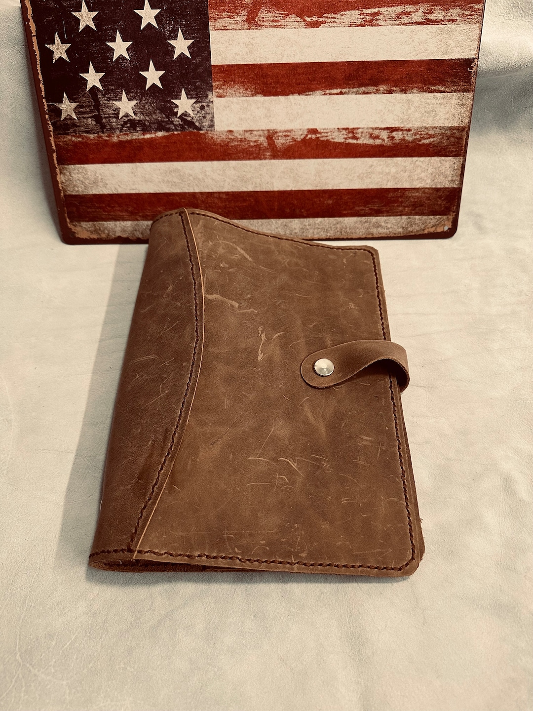 Handmade Full Grain Crazy Horse Leather A5 Notebook/ Notebook Cover ...