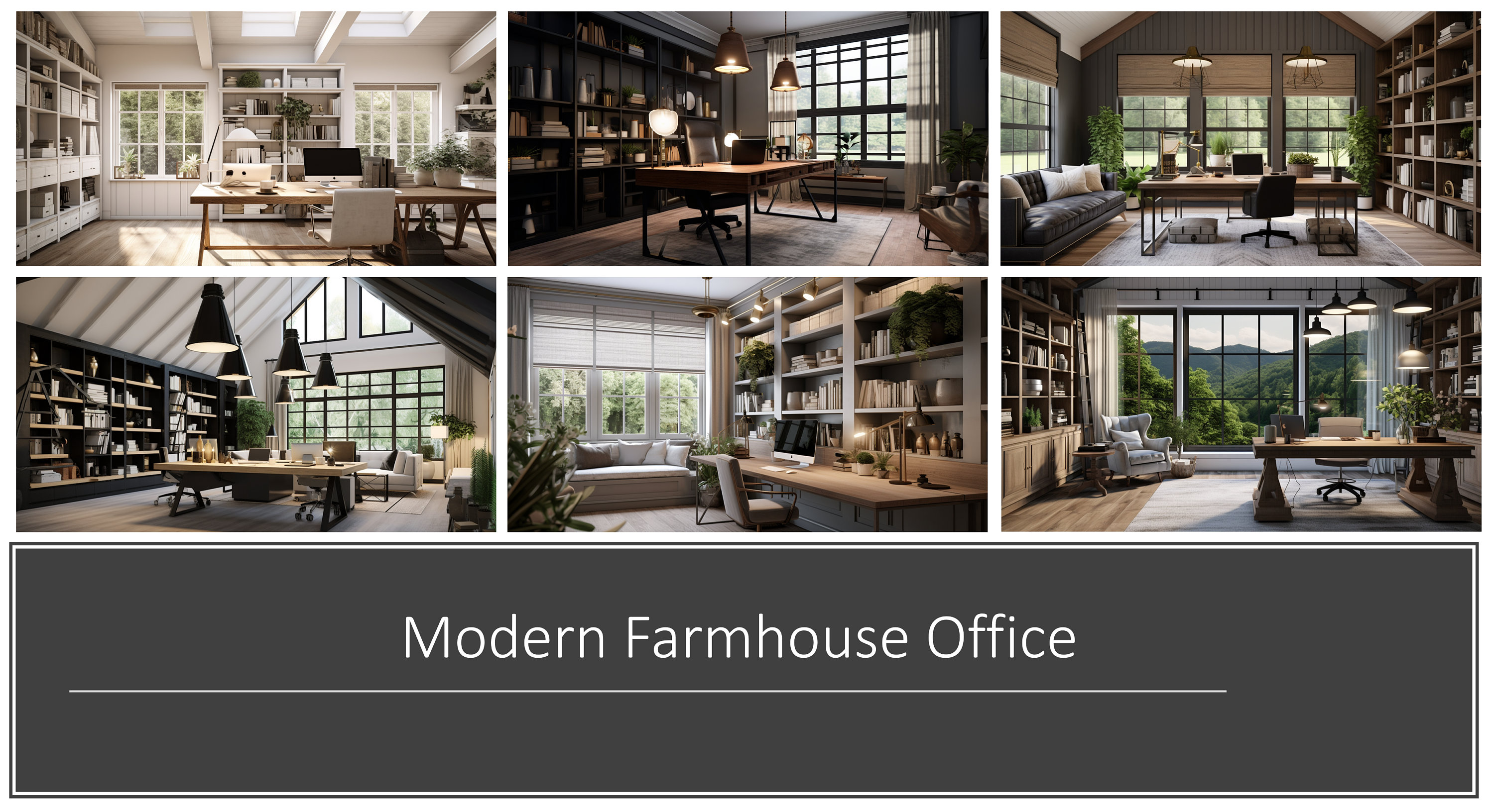 Modern Farmhouse | Virtual Background Pack | Backdrop | Office ...