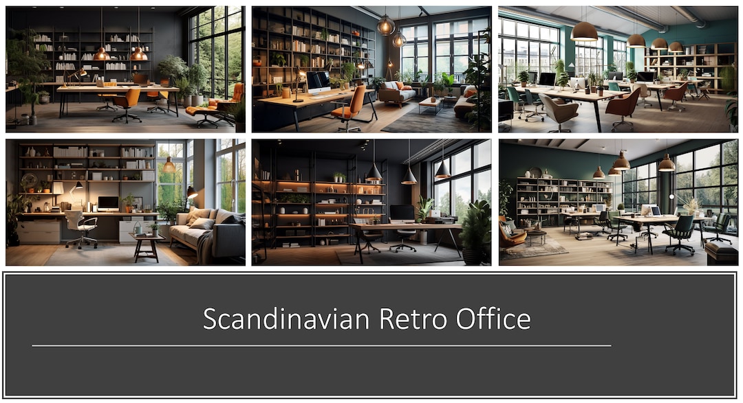 Scandinavian Retro | Virtual Background Pack | Backdrop | Office ...