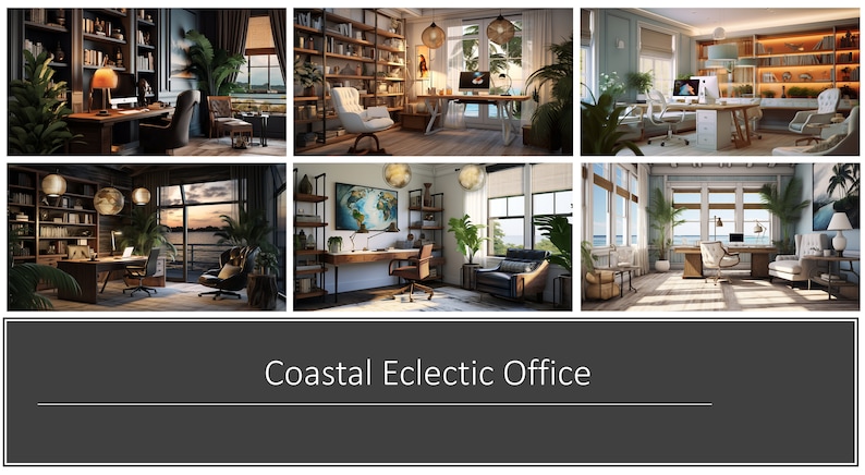 Coastal Eclectic | Virtual Background Pack | Backdrop | Office ...