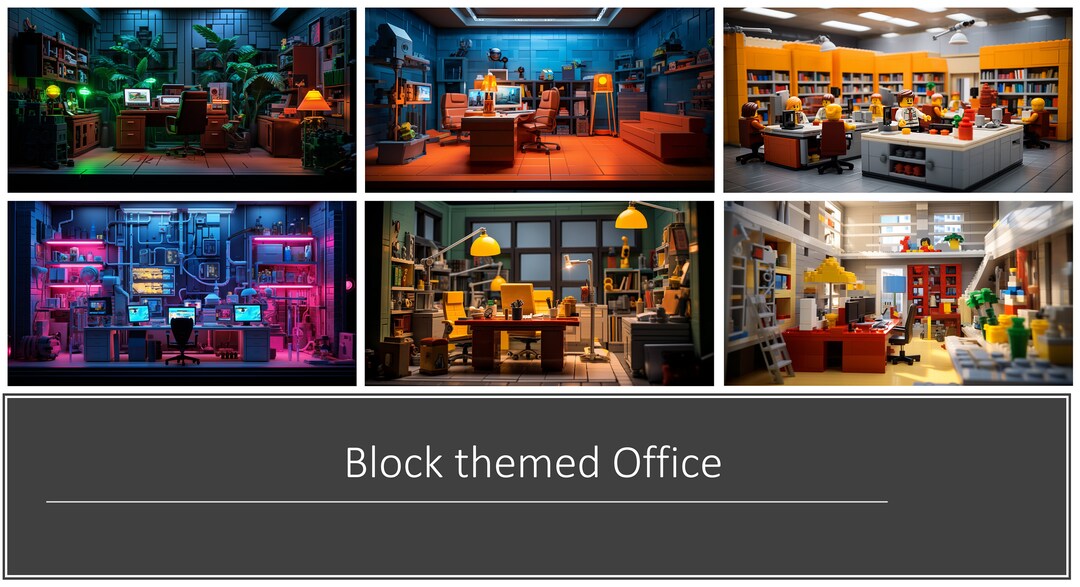 Block Themed | Virtual Background Pack | Backdrop | Office Background ...