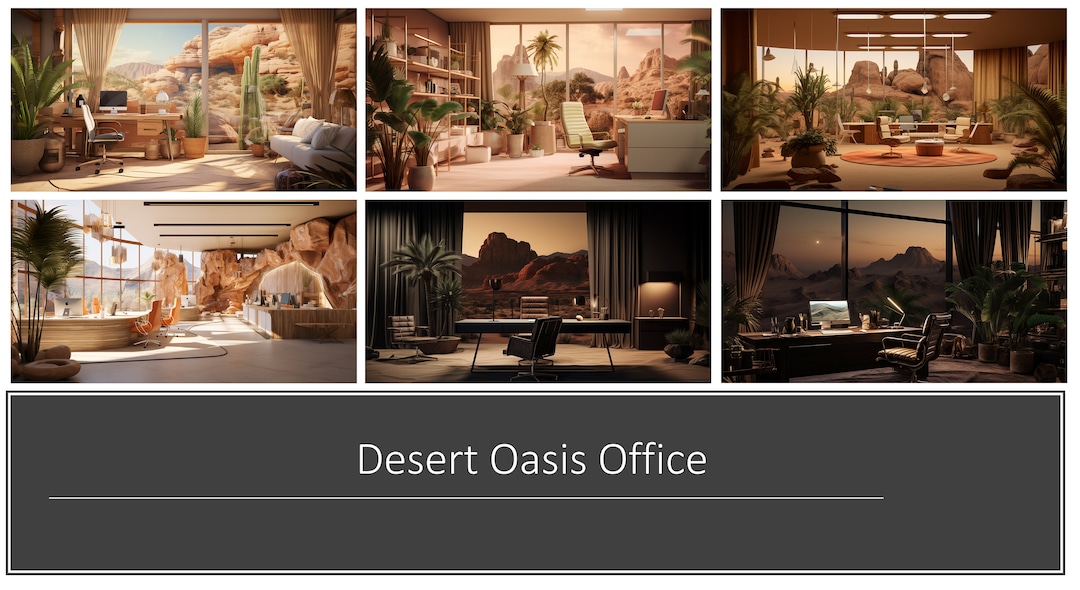 Desert Oasis | Virtual Background Pack | Backdrop | Office Background ...