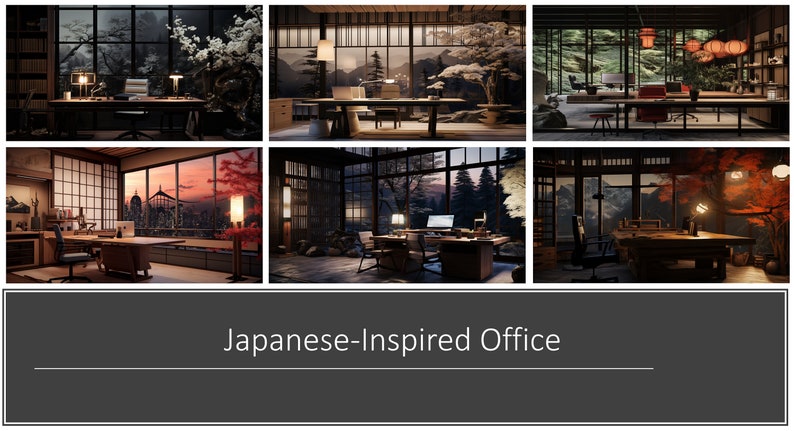 Japanese-inspired | Virtual Background Pack | Backdrop | Office ...