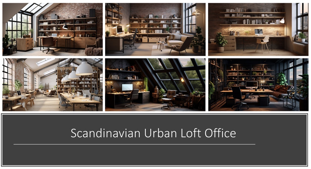 Scandinavian Urban Loft | Virtual Background Pack | Backdrop | Office ...