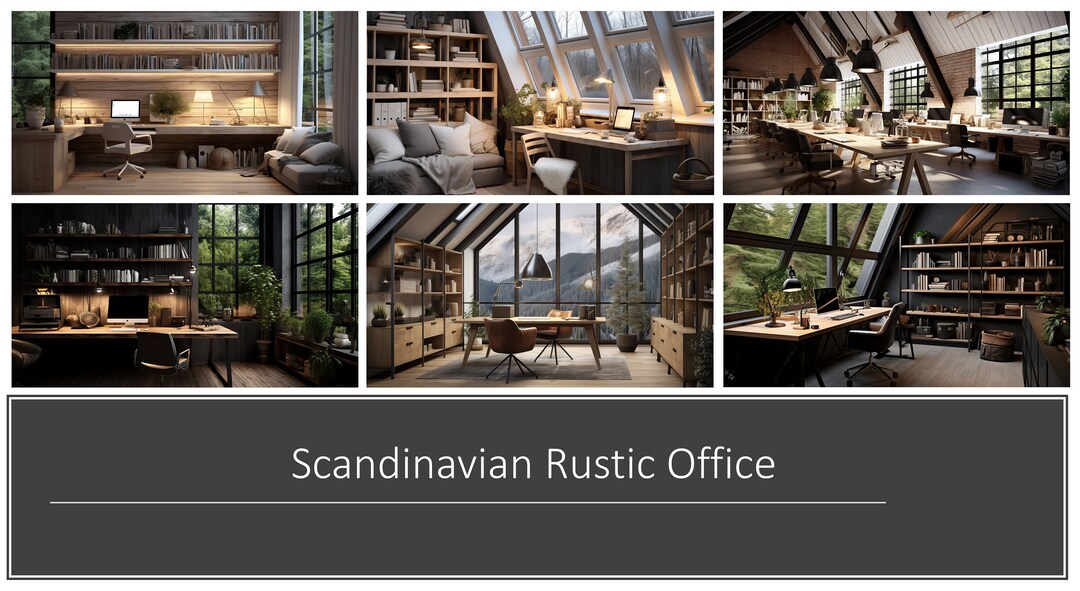 Scandinavian Rustic | Virtual Background Pack | Backdrop | Office ...