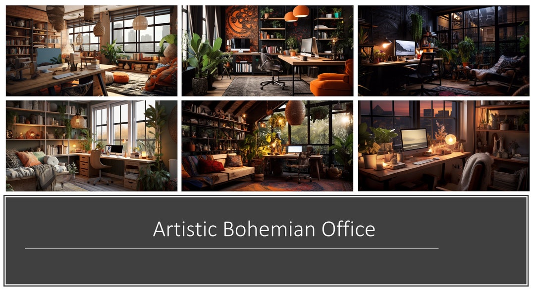 Artistic Bohemian | Virtual Background Pack | Backdrop | Office ...