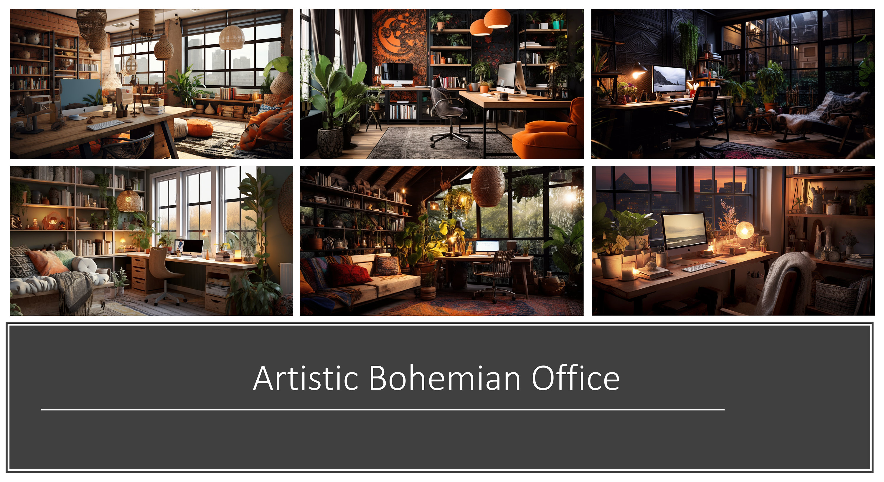 Artistic Bohemian | Virtual Background Pack | Backdrop | Office ...