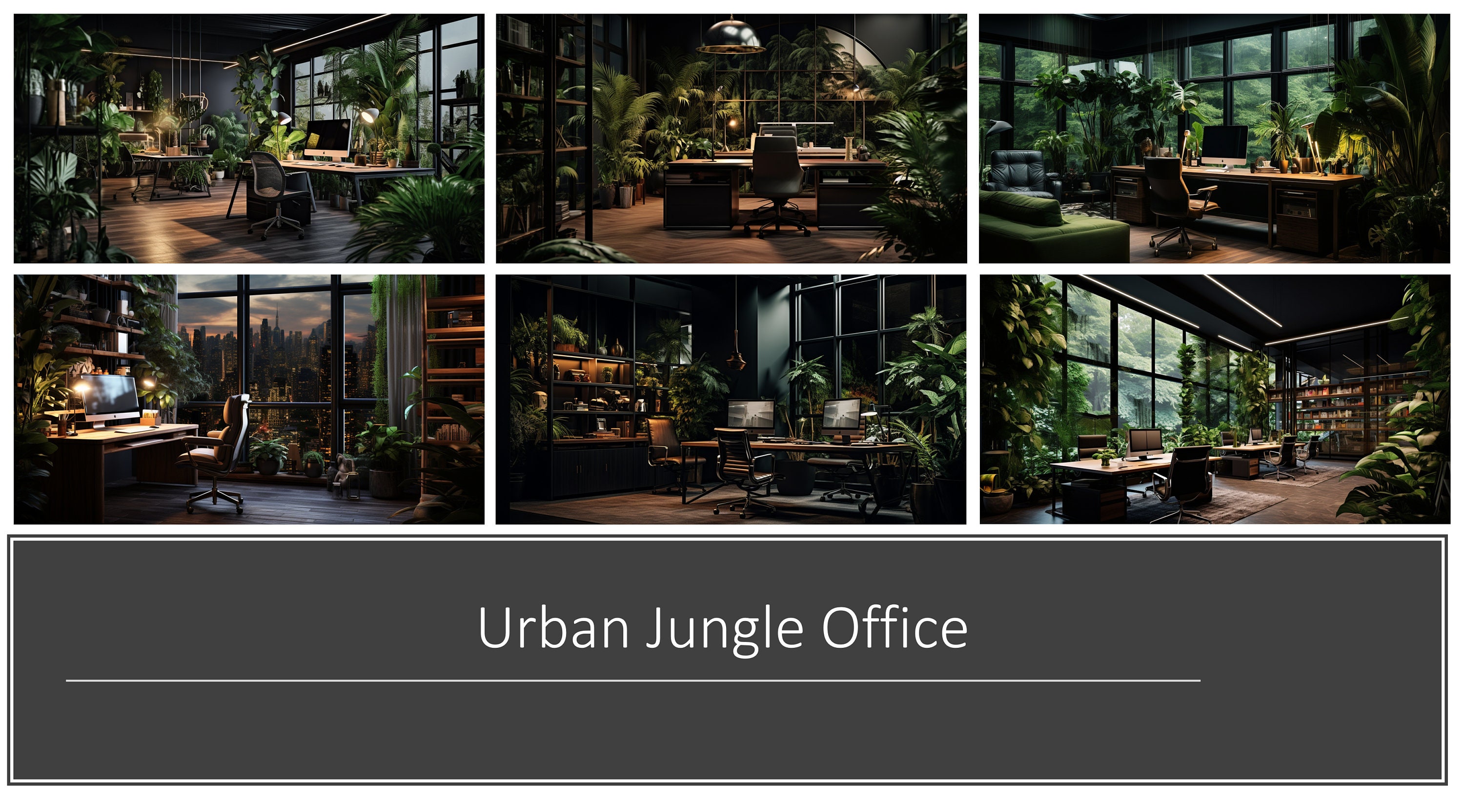 Urban Jungle | Virtual Background Pack | Backdrop | Office Background ...