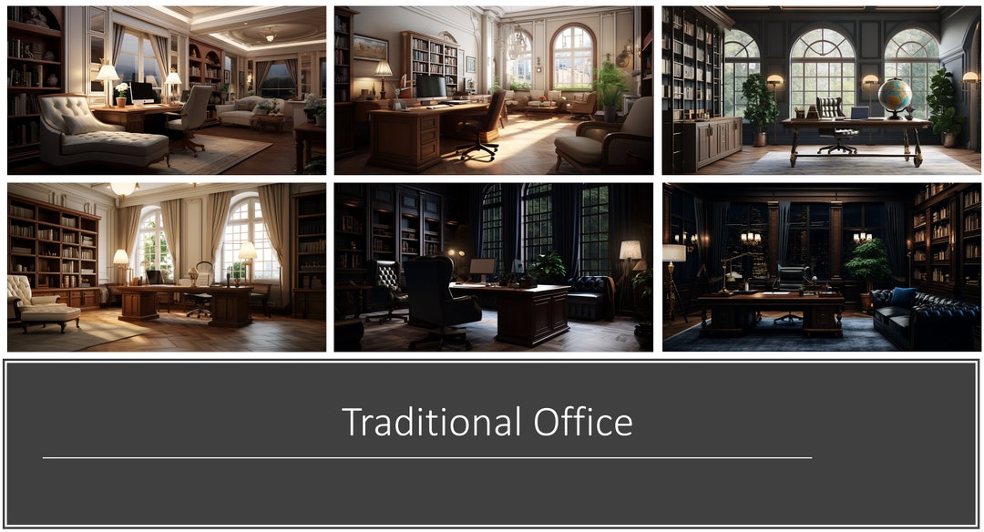 Traditional | Virtual Background Pack | Backdrop | Office Background ...