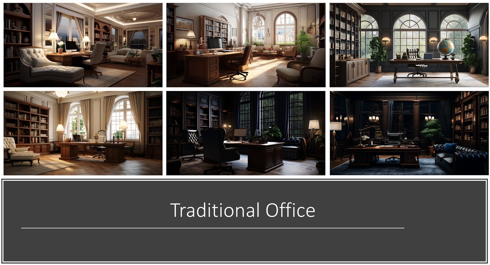 Traditional | Virtual Background Pack | Backdrop | Office Background ...