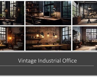 Steampunk Industrial Virtual Background Pack Backdrop Office Background ...