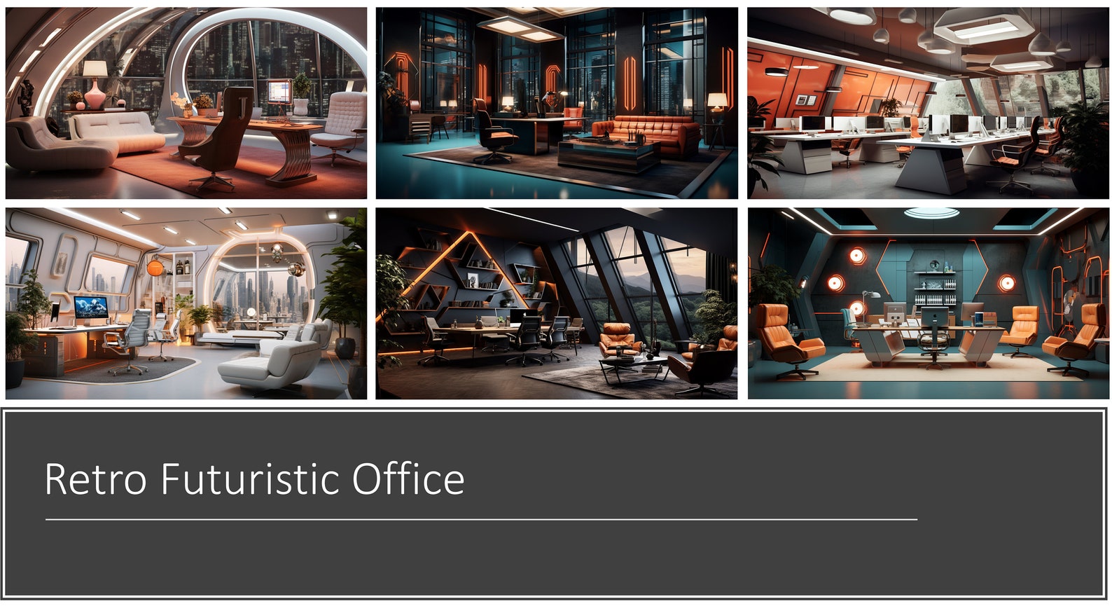 Retro Futuristic | Virtual Background Pack | Backdrop | Office ...