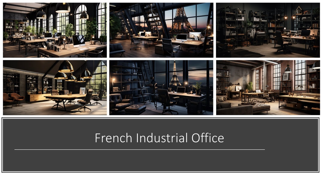 French Industrial | Virtual Background Pack | Backdrop | Office ...