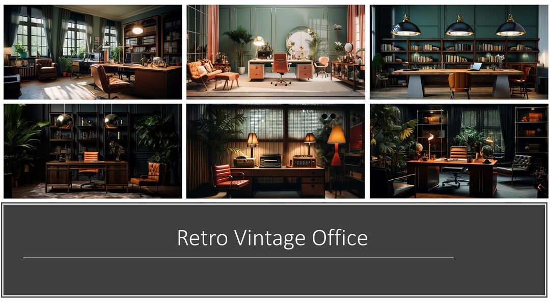 Retro Vintage | Virtual Background Pack | Backdrop | Office Background ...