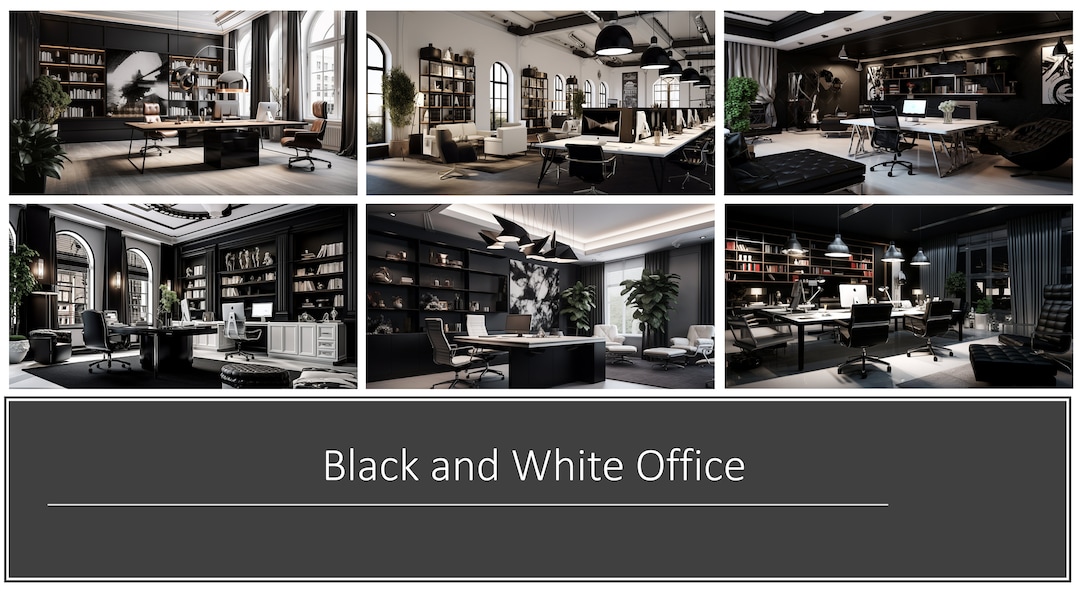 Black and White | Virtual Background Pack | Backdrop | Office ...