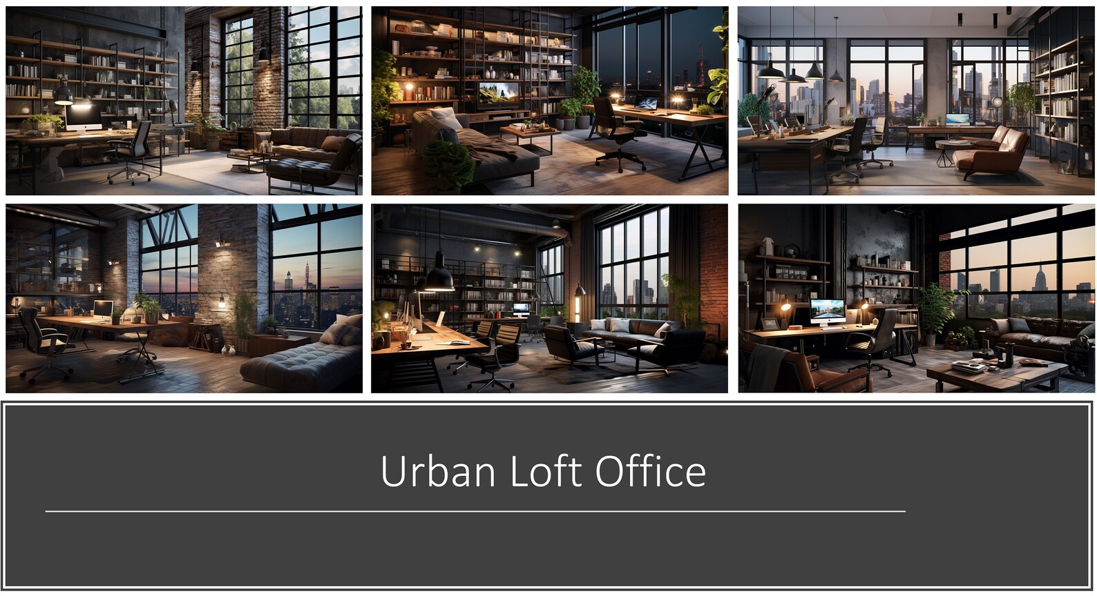 Urban Loft | Virtual Background Pack | Backdrop | Office Background ...