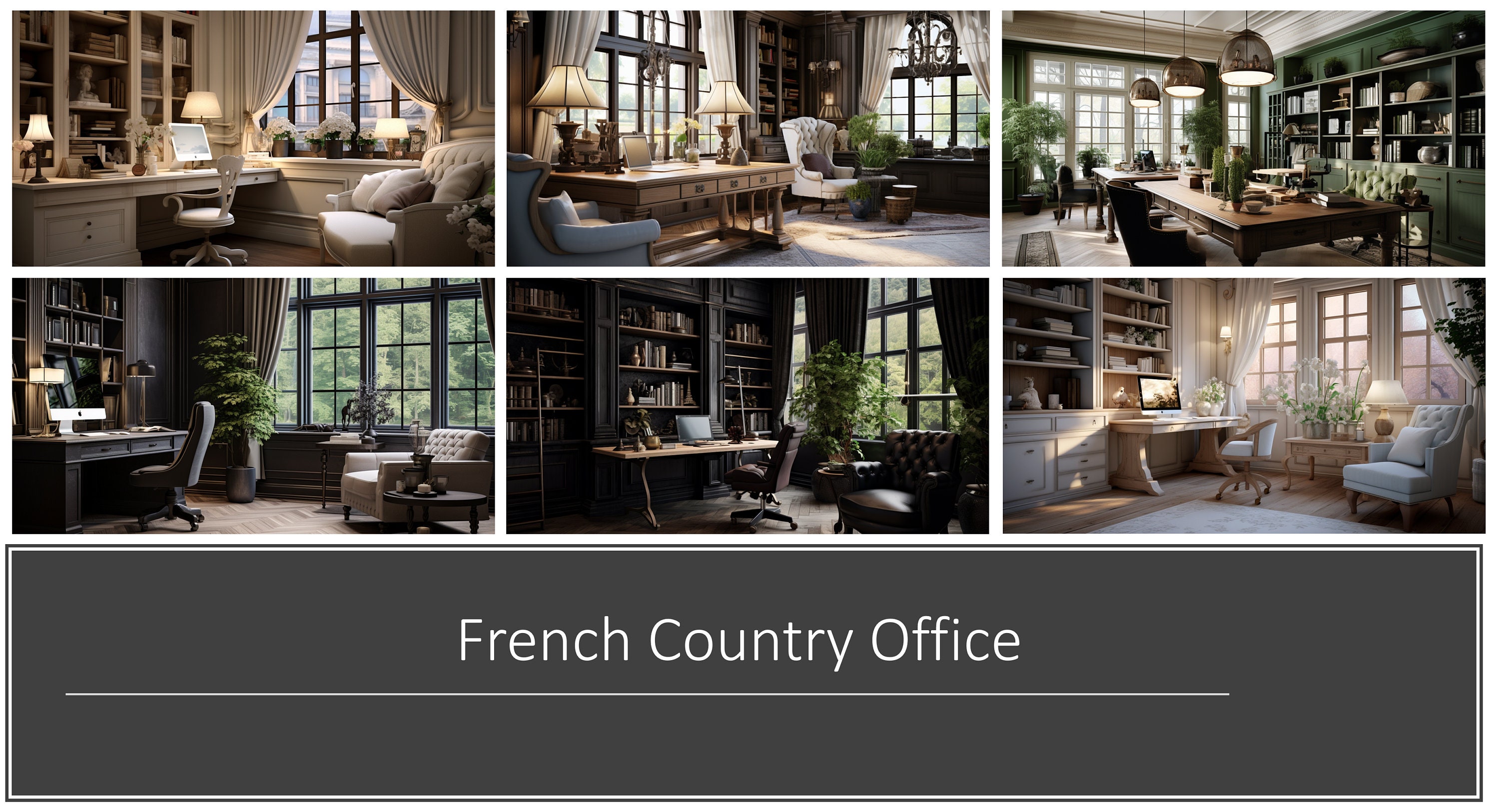 French Country | Virtual Background Pack | Backdrop | Office Background ...