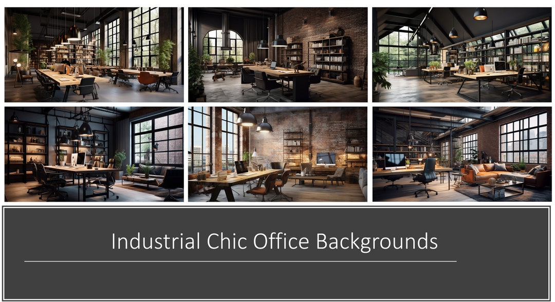 Industrial Chic | Virtual Background Pack | Backdrop | Office ...