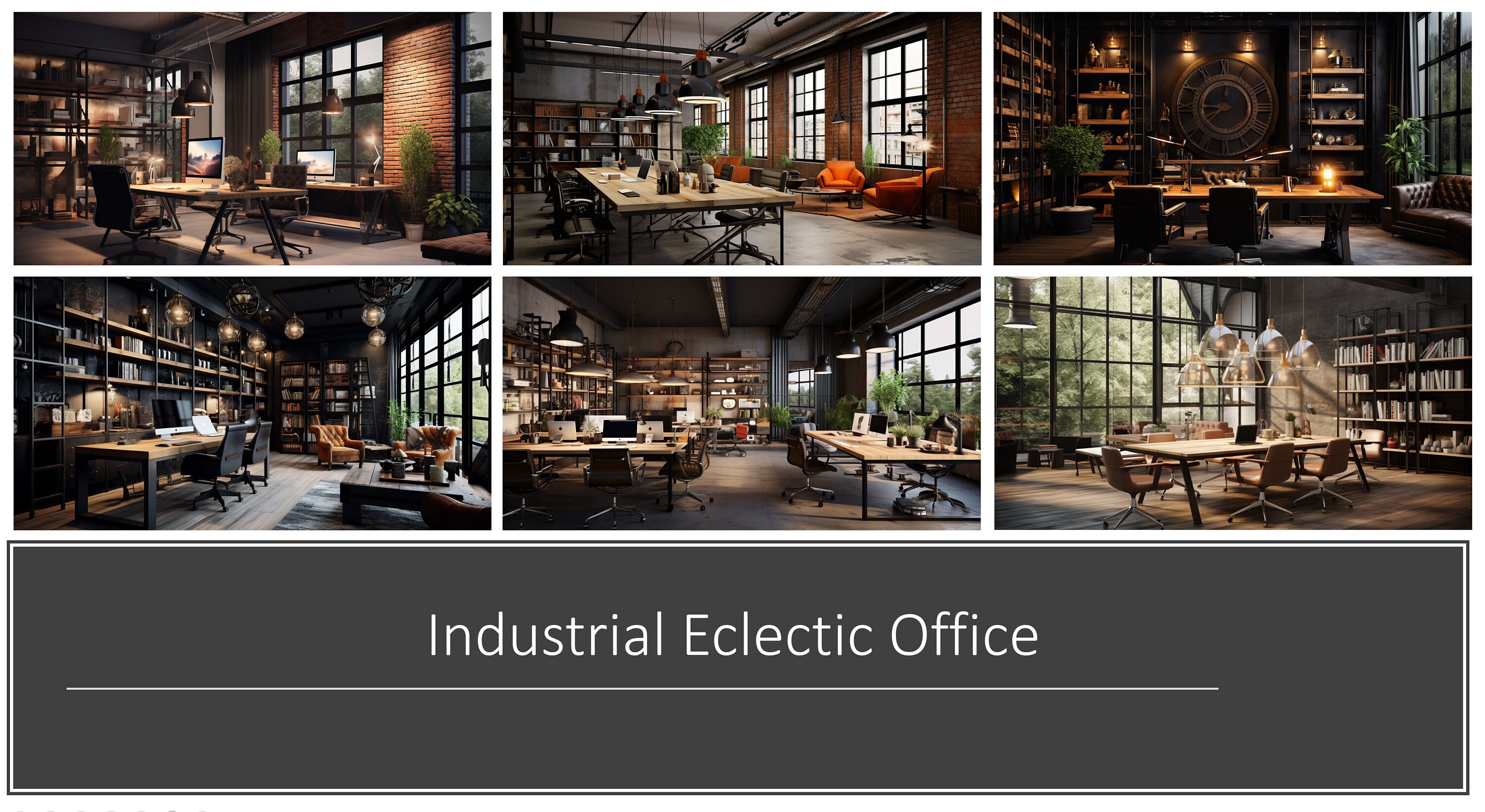 Industrial Eclectic | Virtual Background Pack | Backdrop | Office ...