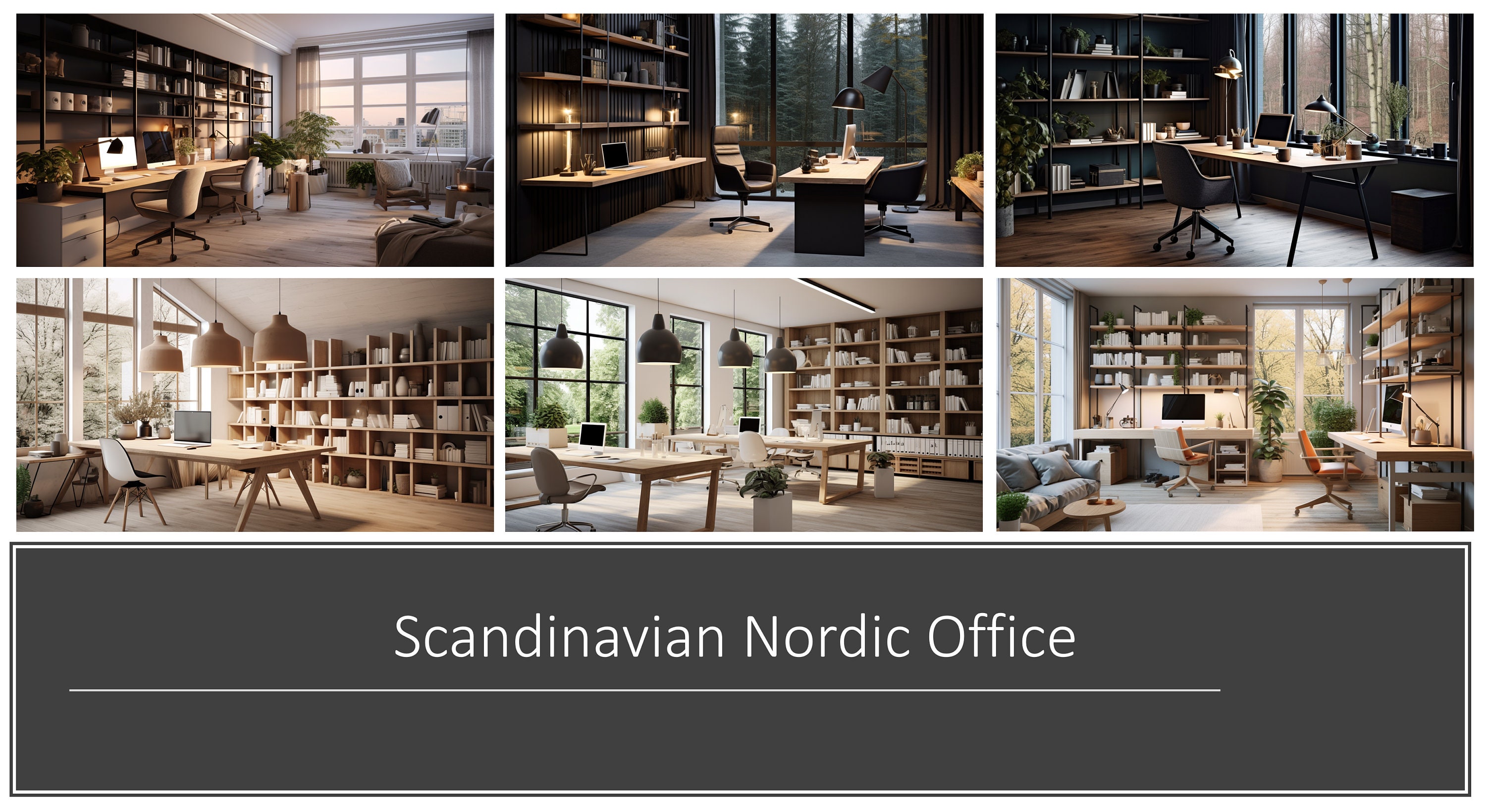 Scandinavian Nordic | Virtual Background Pack | Backdrop | Office ...