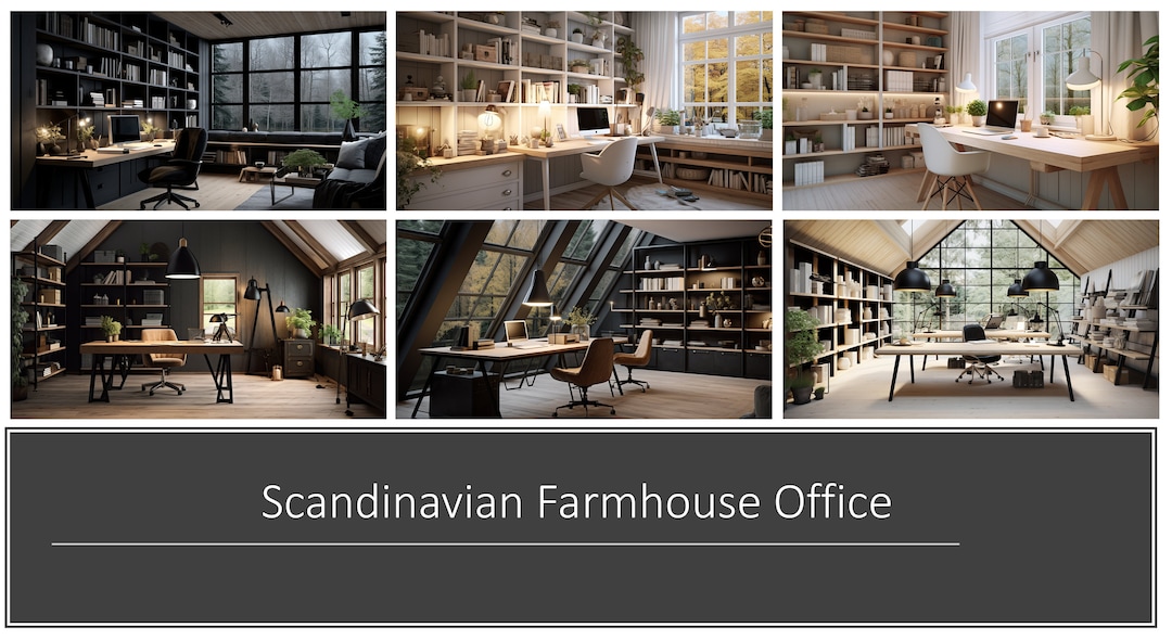 Scandinavian Farmhouse | Virtual Background Pack | Backdrop | Office ...