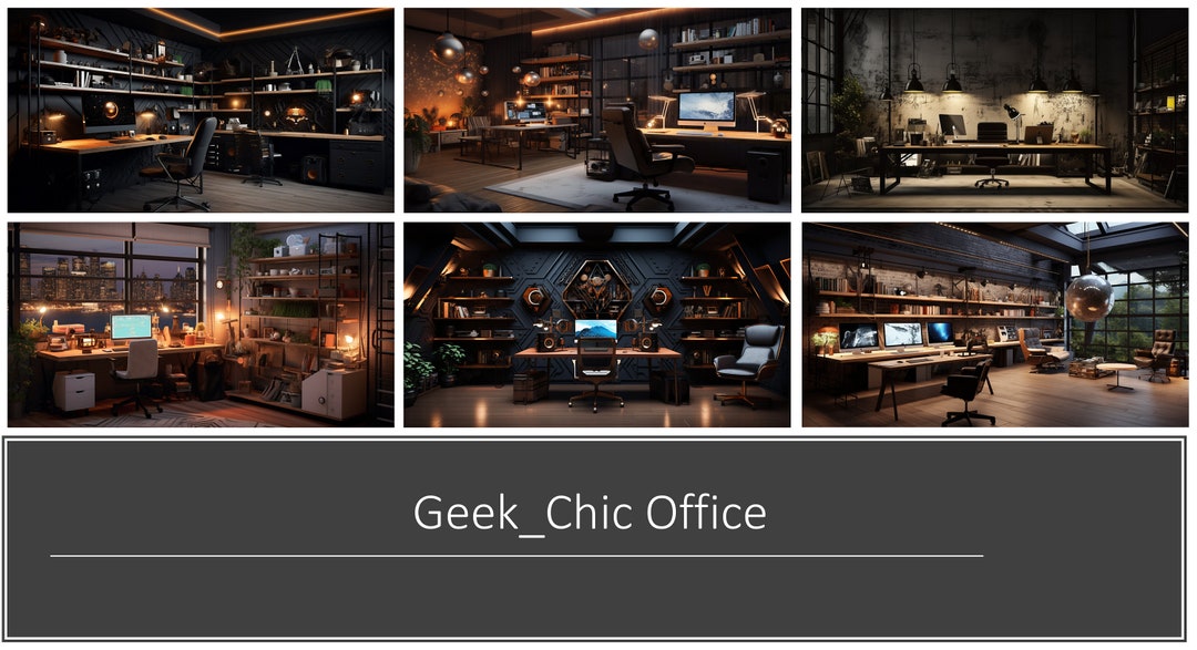 Geek Chic | Virtual Background Pack | Backdrop | Office Background ...