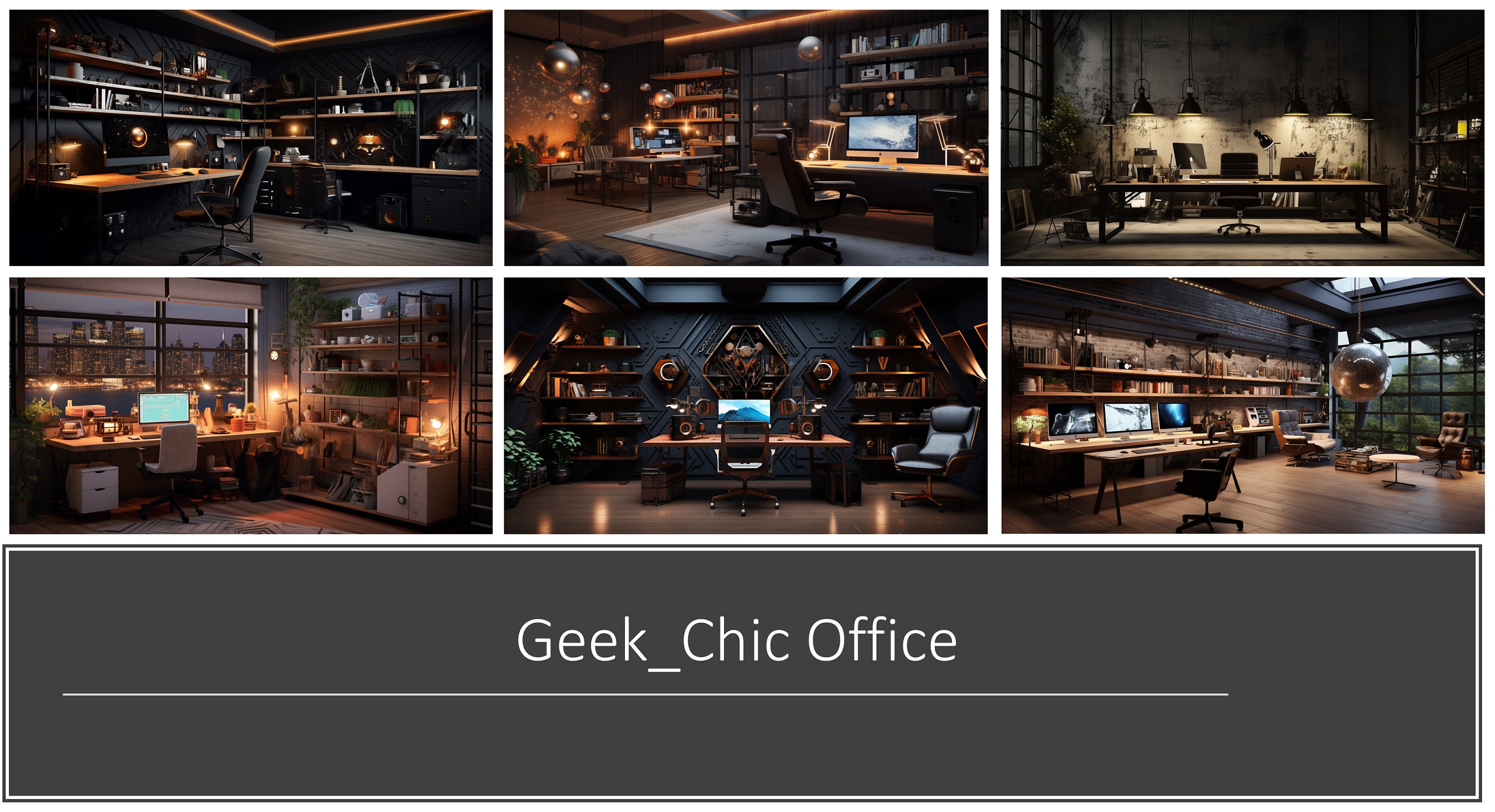 Geek Chic Virtual Background Pack Backdrop Office Background Teams ...