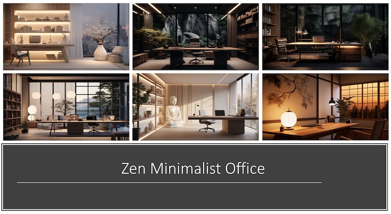 Zen Minimalist | Virtual Background Pack | Backdrop | Office Background ...